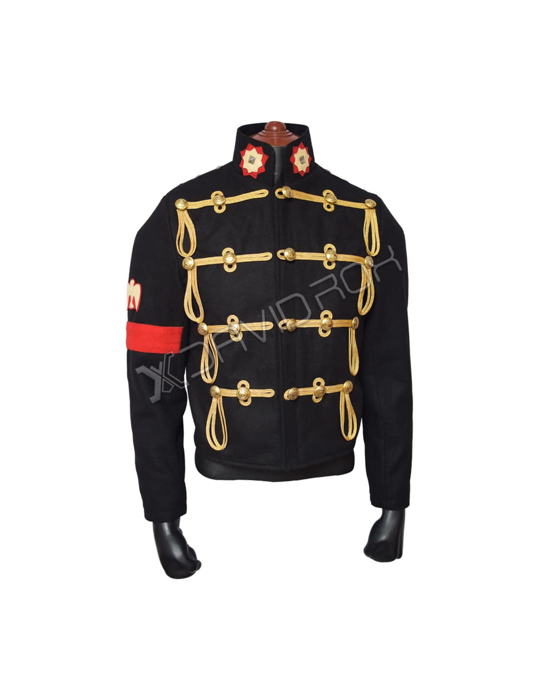 Black Satin Royal Military Michael Jackson Jacket